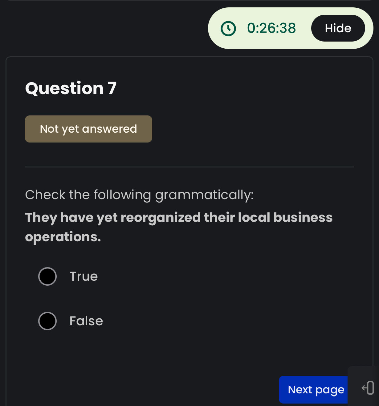 Check the following grammatically They have | StudyX