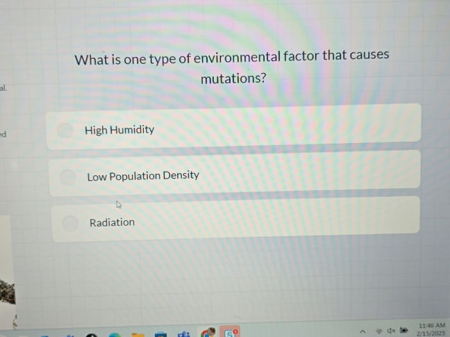 What is one type of environmental factor | StudyX