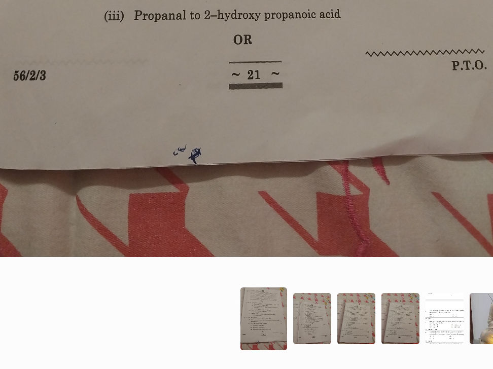 (iii) Propanal to 2-hydroxy propanoic acid