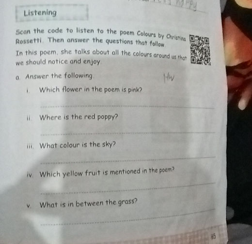 Listening Scan the code to listen to the | StudyX