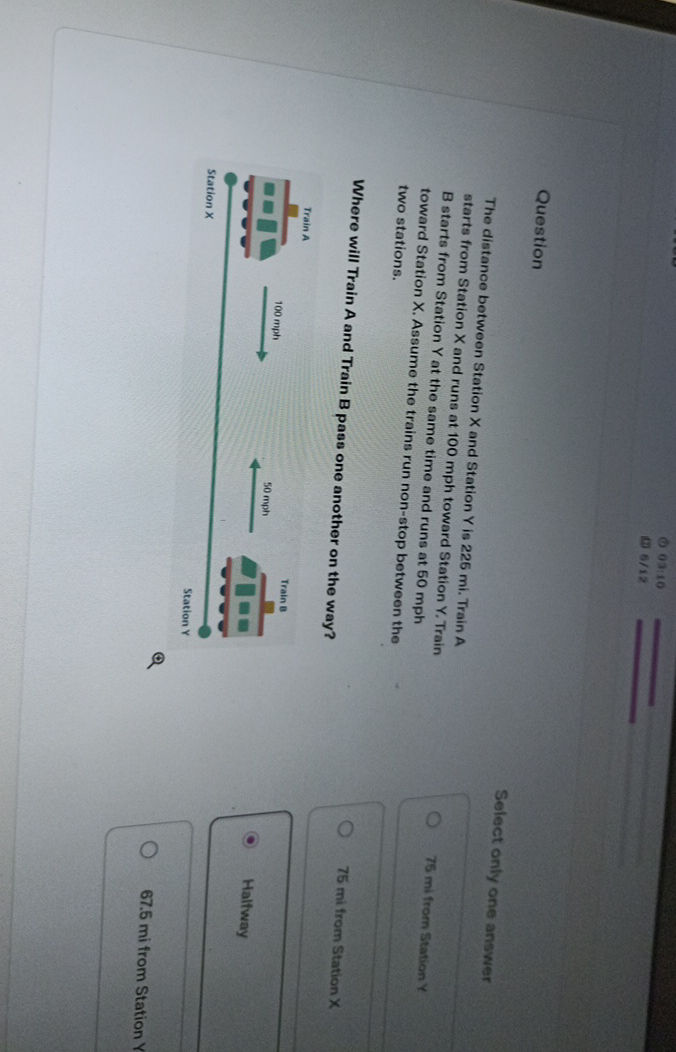 The distance between Station X and Station Y | StudyX