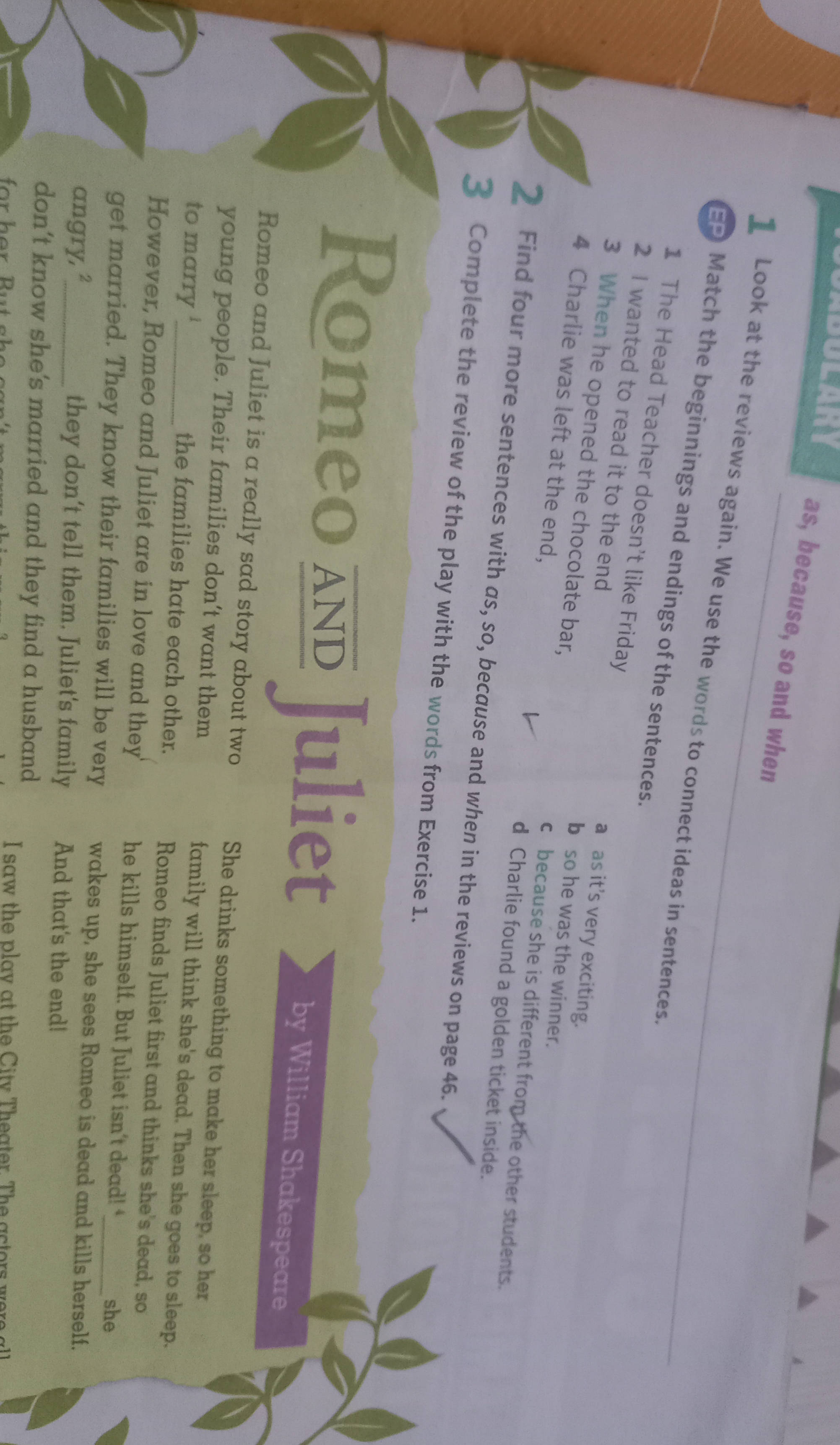 1 Look at the reviews again We use the words | StudyX