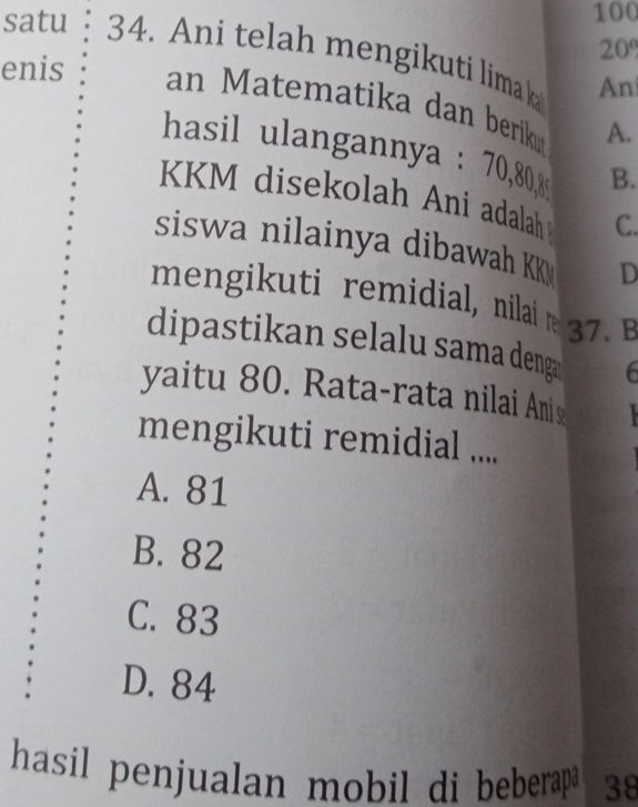34. Ani telah mengikuti lima kali ulangan | StudyX