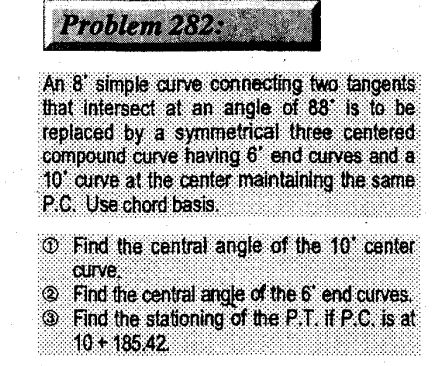 Problem 282: An 8' simple curve connecting | StudyX