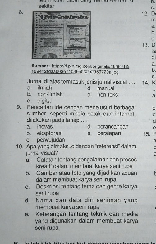 Jurnal di atas termasuk jenis jurnal visual | StudyX