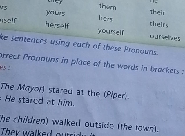 Make sentences using each of these Pronouns | StudyX