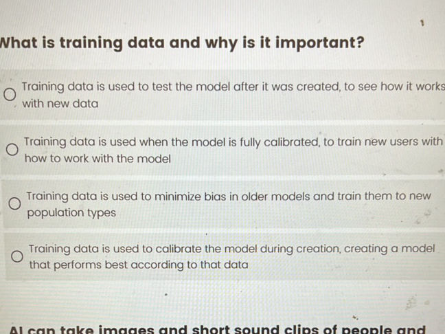 What is training data and why is it | StudyX