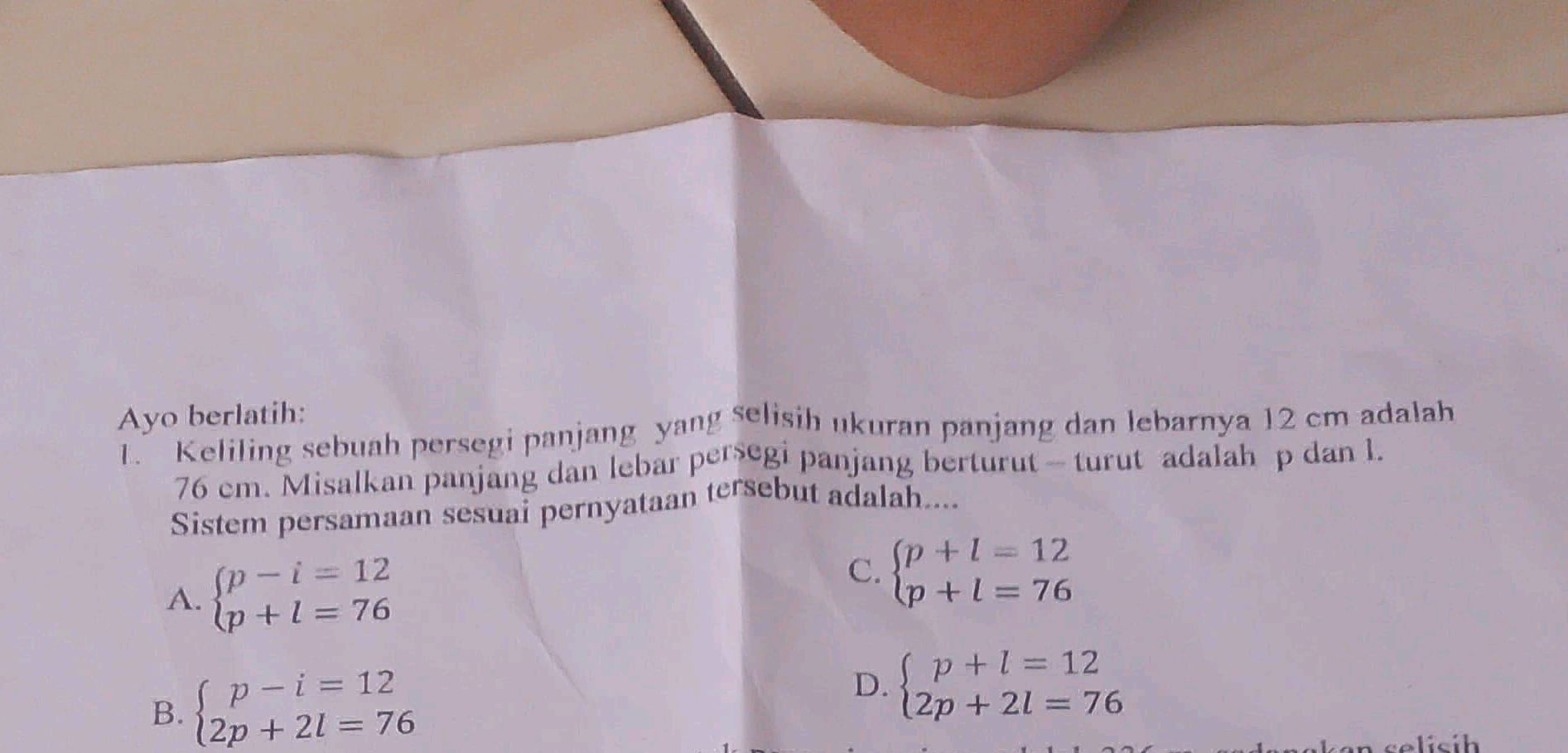 Ayo berlatih: 1. Keliling sebuah persegi | StudyX