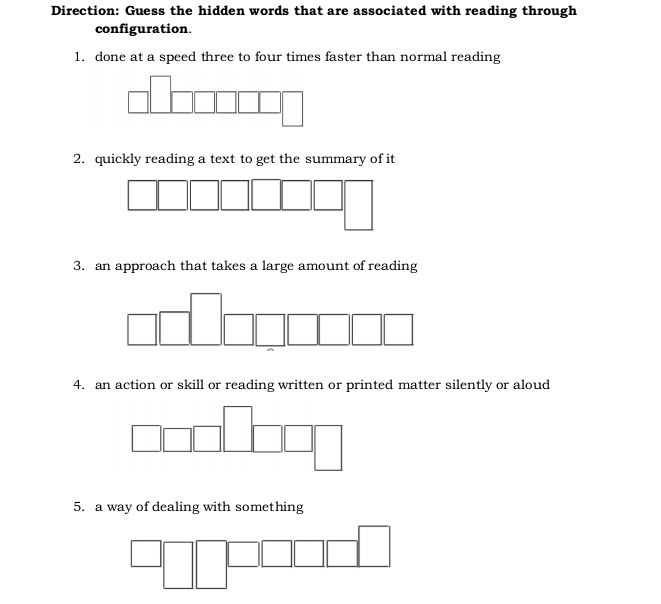 Direction Guess the hidden words that are | StudyX