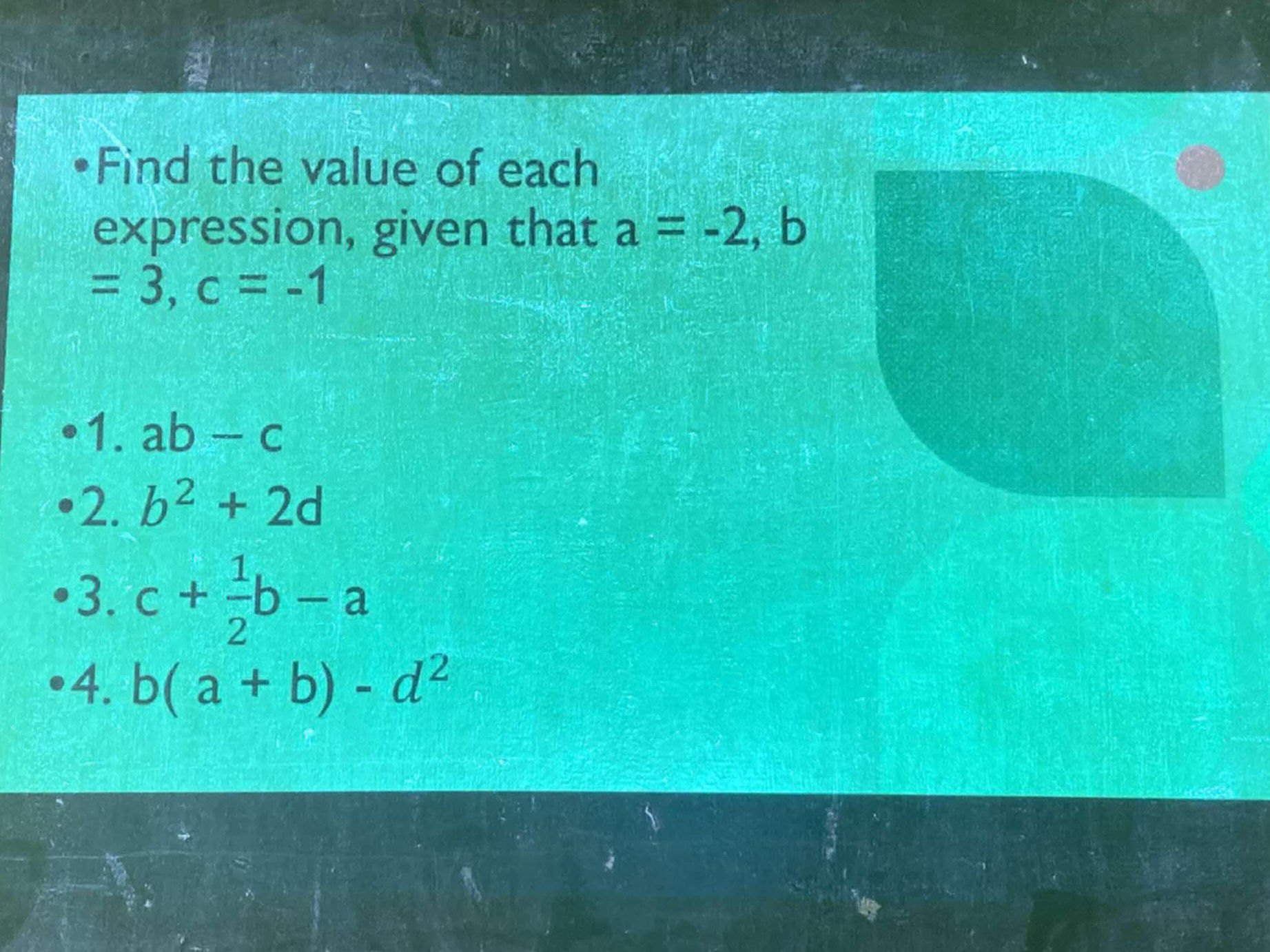 Find the value of each expression given that | StudyX