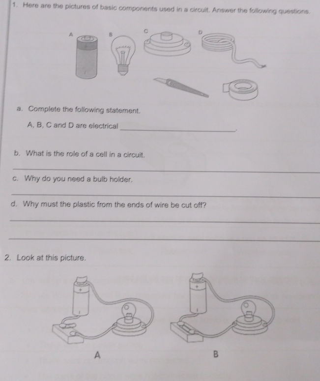 1 Here are the pictures of basic components | StudyX