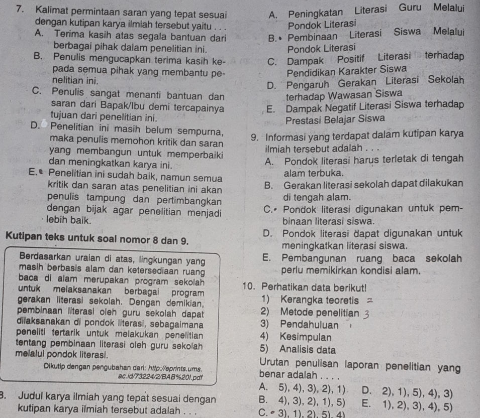 7 Kalimat permintaan saran yang tepat sesuai | StudyX