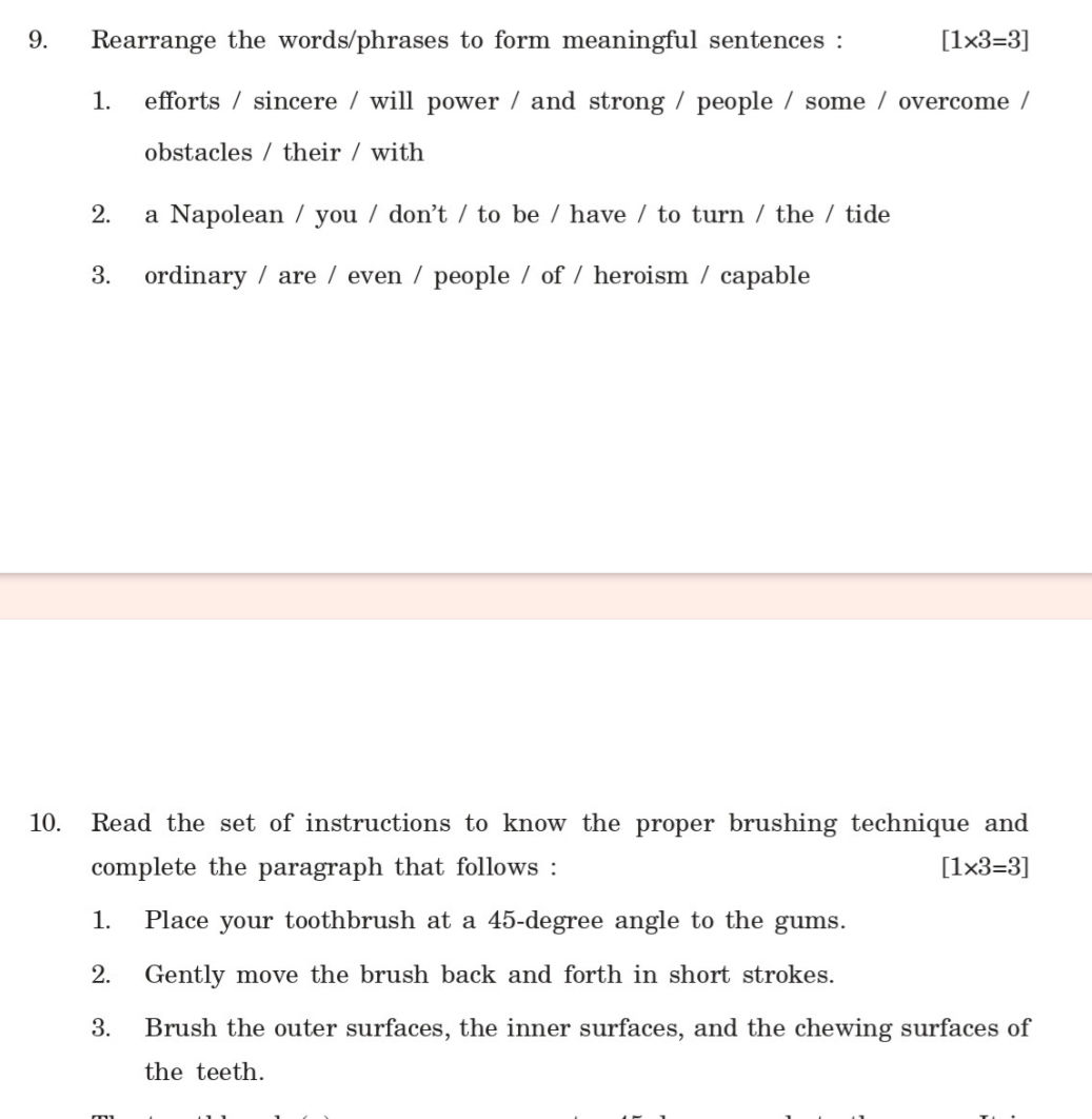 9. Rearrange the words/phrases to form | StudyX
