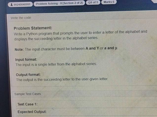 Write a Python program that prompts the user | StudyX
