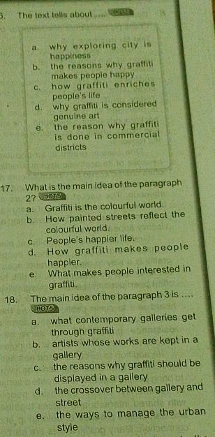 17. What is the main idea of the paragraph | StudyX