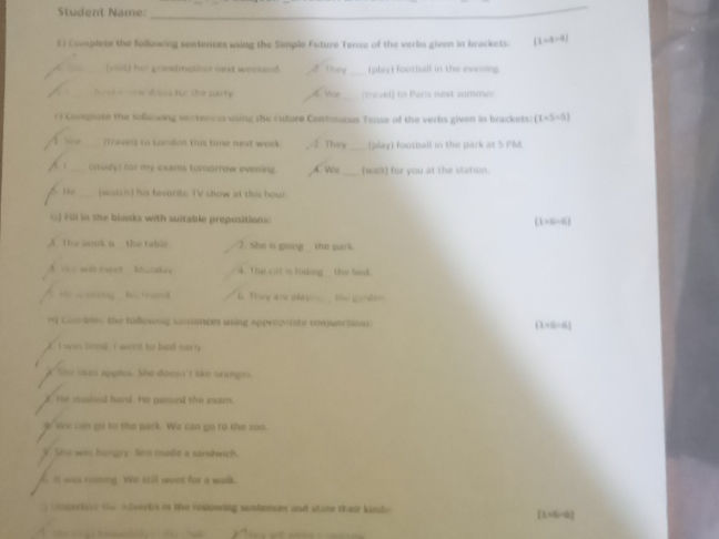 1) Complete the following sentences using | StudyX