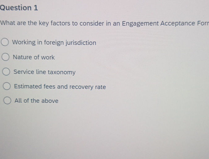Question 1 What are the key factors to | StudyX