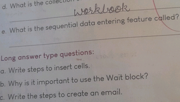 d What is the collection of worksheets | StudyX