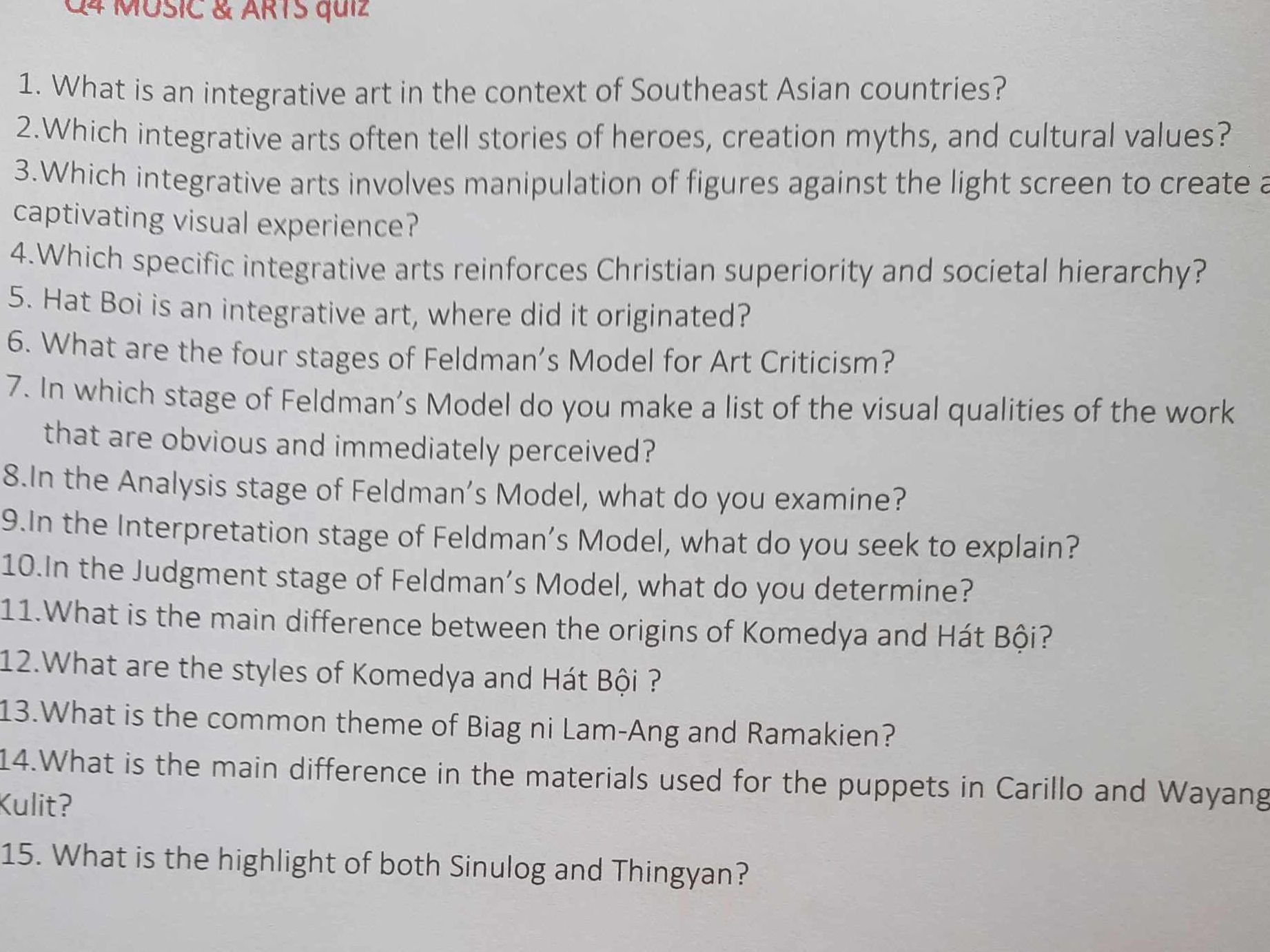 What is an integrative art in the context of