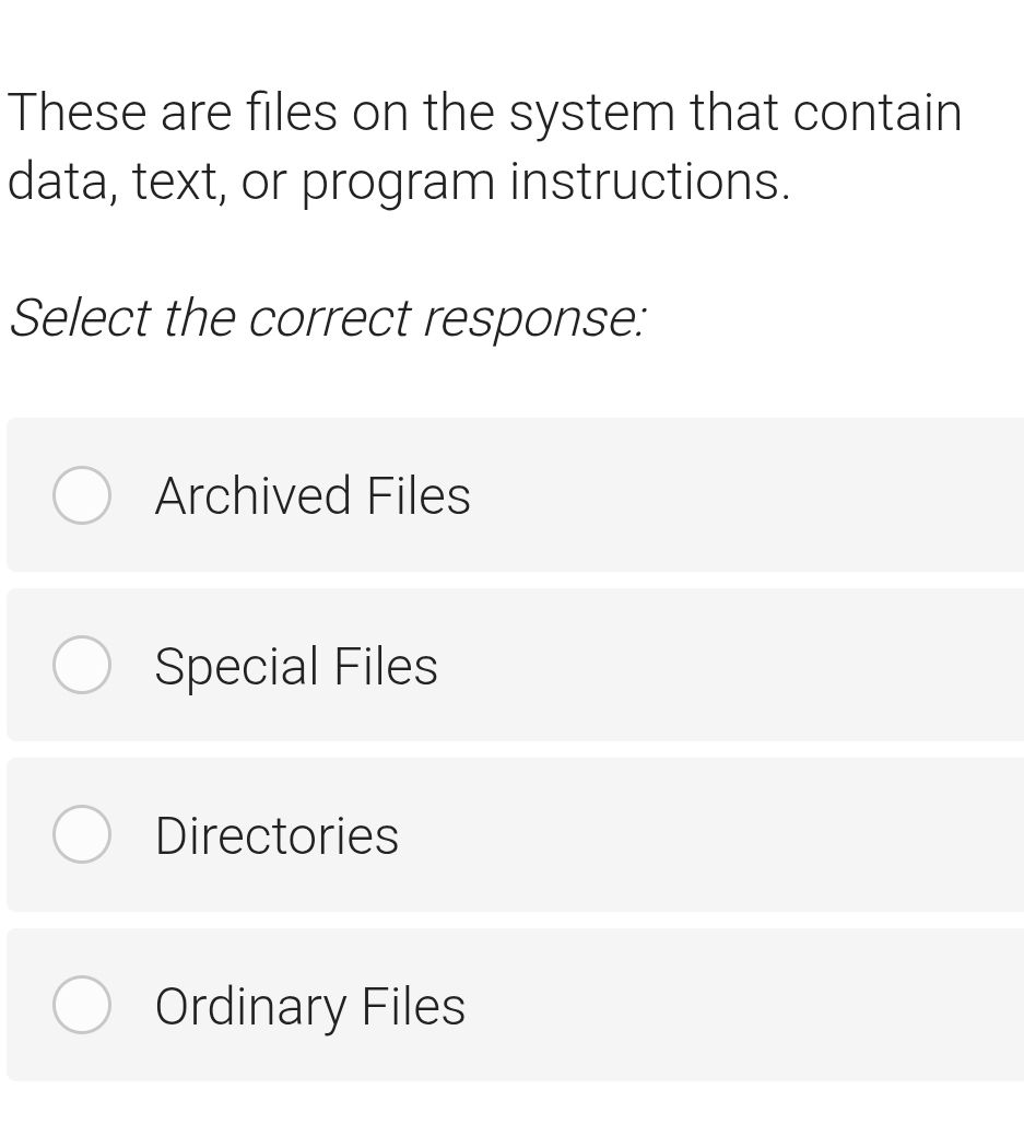 These are files on the system that contain | StudyX