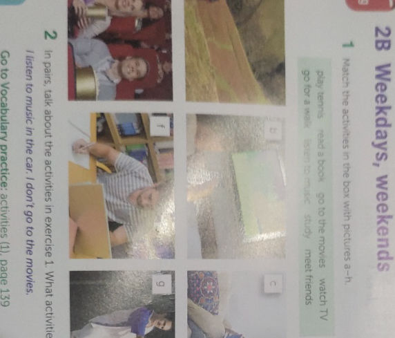 1 Match the activities in the box with | StudyX