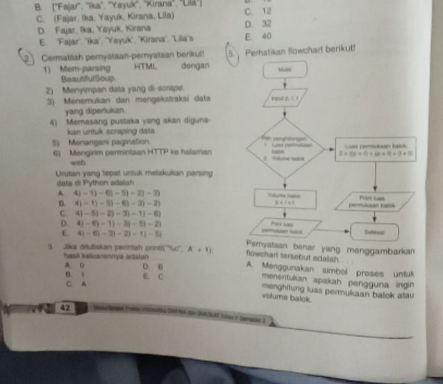 5. Perhatikan flowchart berikut! [Insert | StudyX