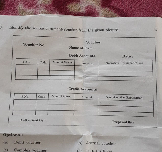 5. Identify the source document/Voucher from | StudyX