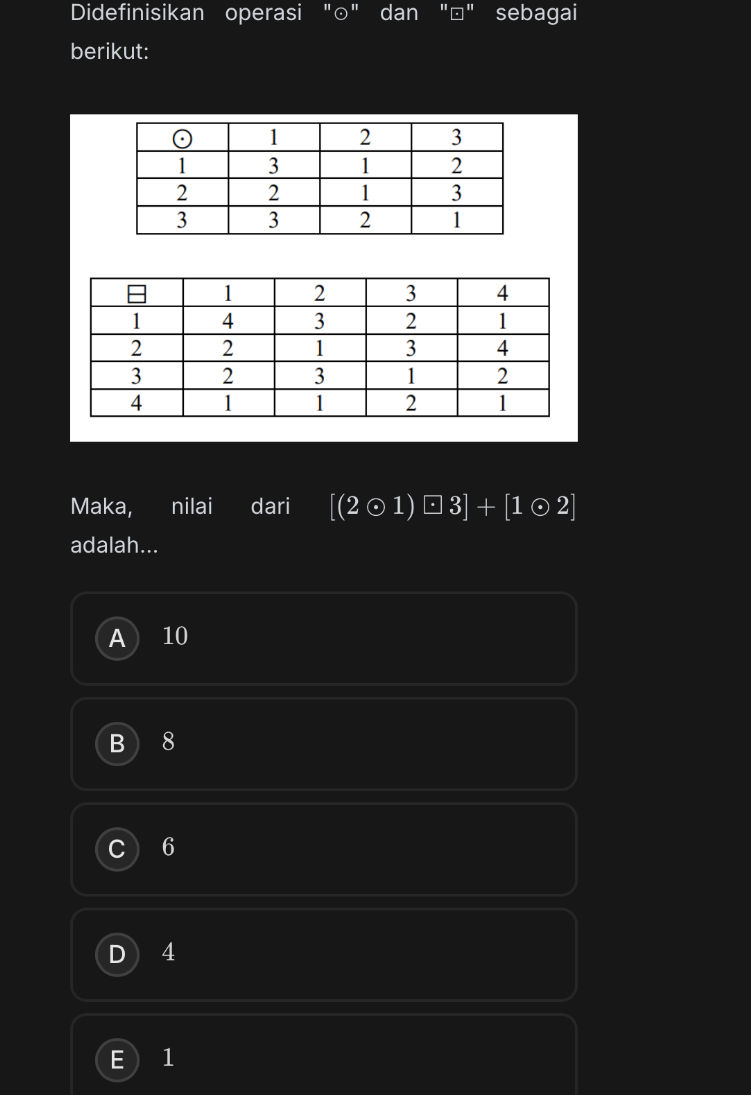 Didefinisikan operasi o dan sebagai berikut | StudyX