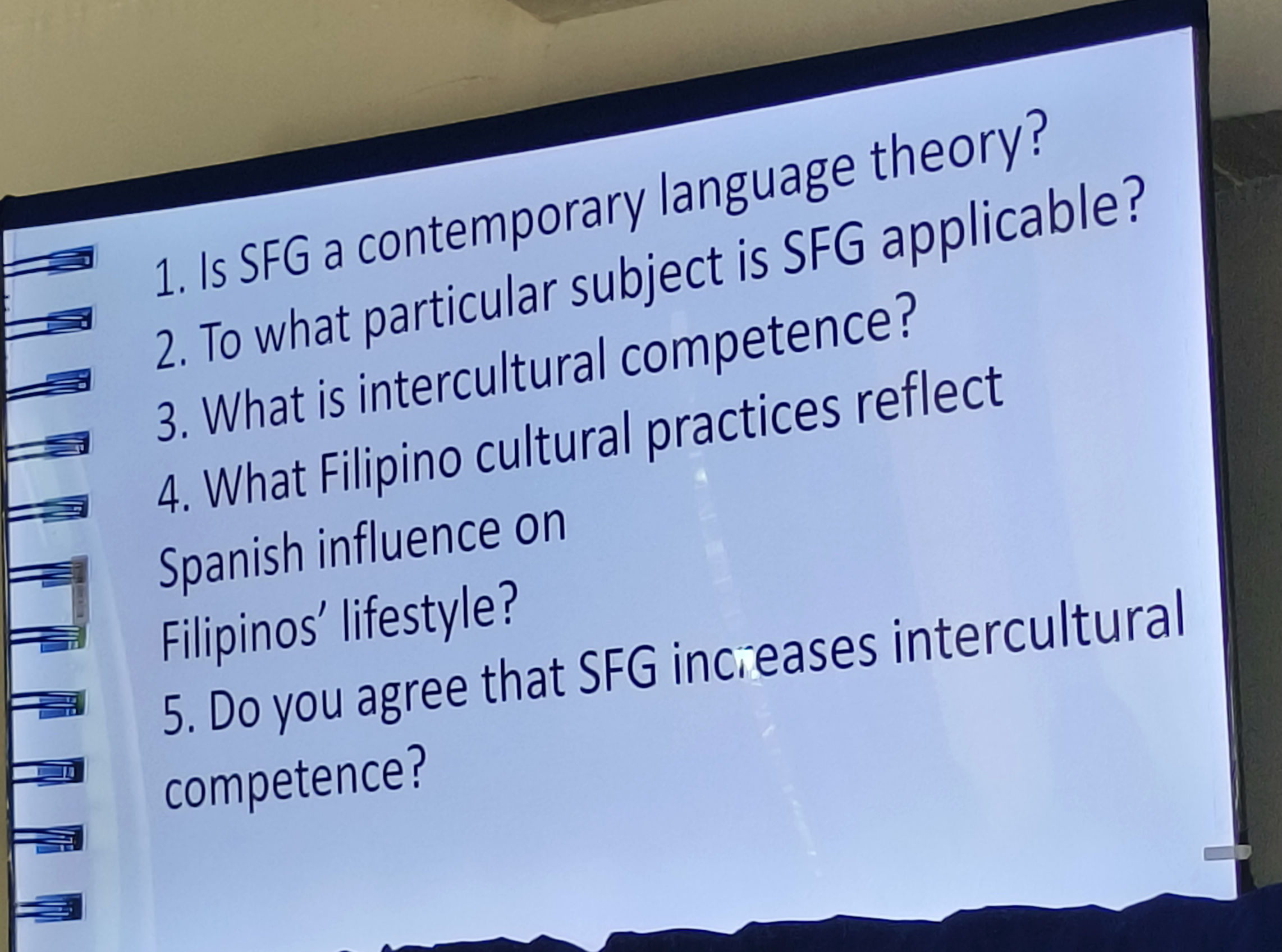 1. Is SFG a contemporary language theory? | StudyX