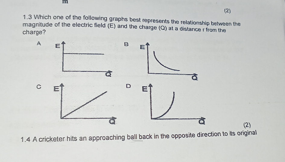 13 Which one of the following graphs best | StudyX