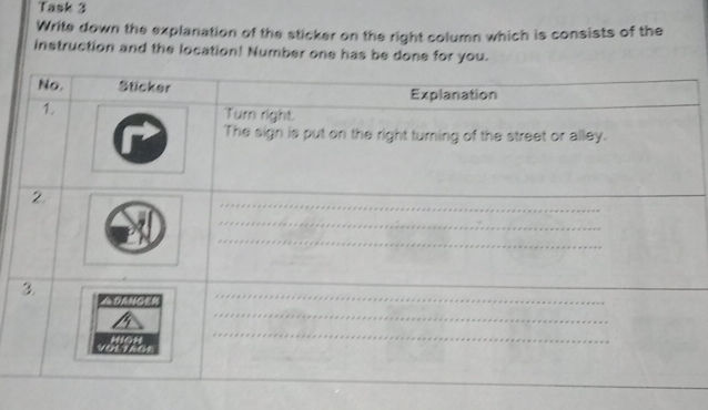 Task 3 Write down the explanation of the | StudyX