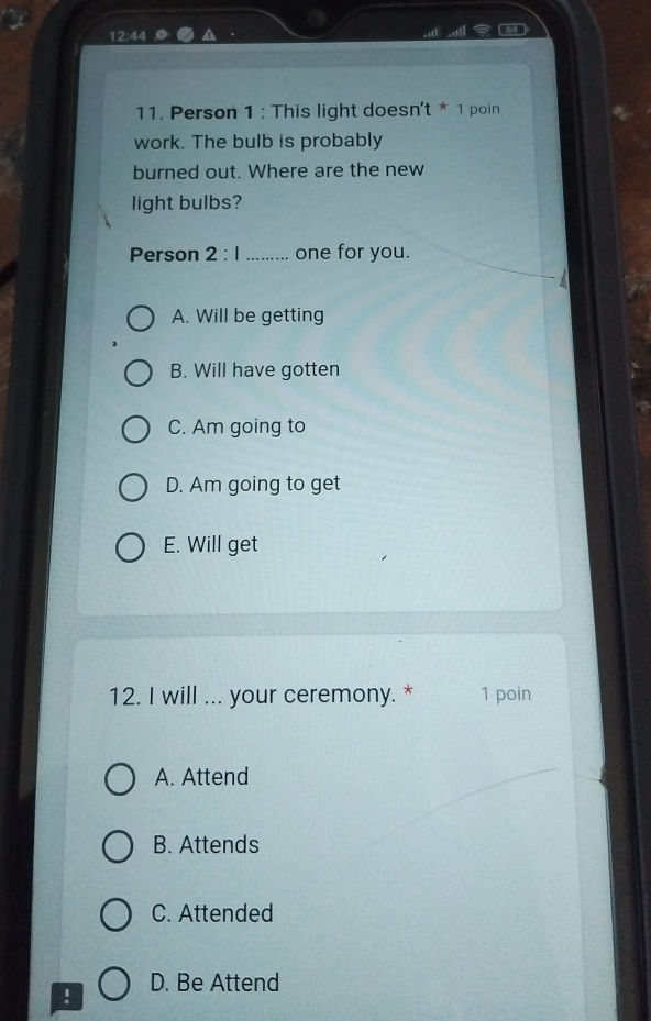 11 Person 1 This light doesnt work The bulb | StudyX
