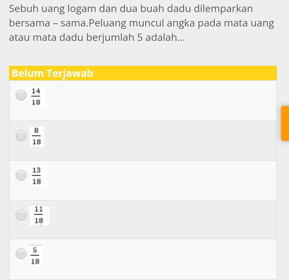 Sebuh uang logam dan dua buah dadu | StudyX