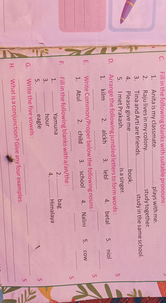 C. Fill in the following blanks with | StudyX
