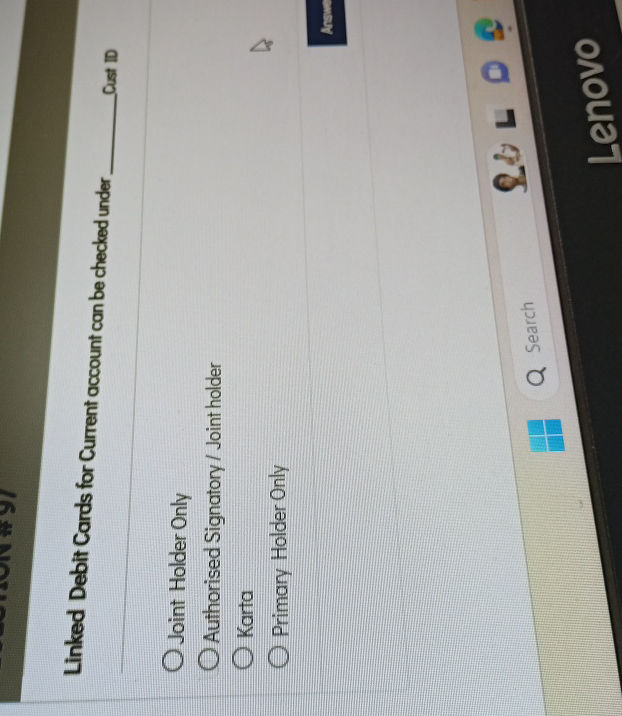 Linked Debit Cards for Current account can | StudyX