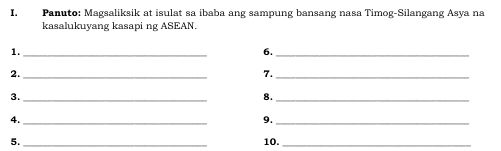 Panuto Magsaliksik at isulat sa ibaba ang | StudyX