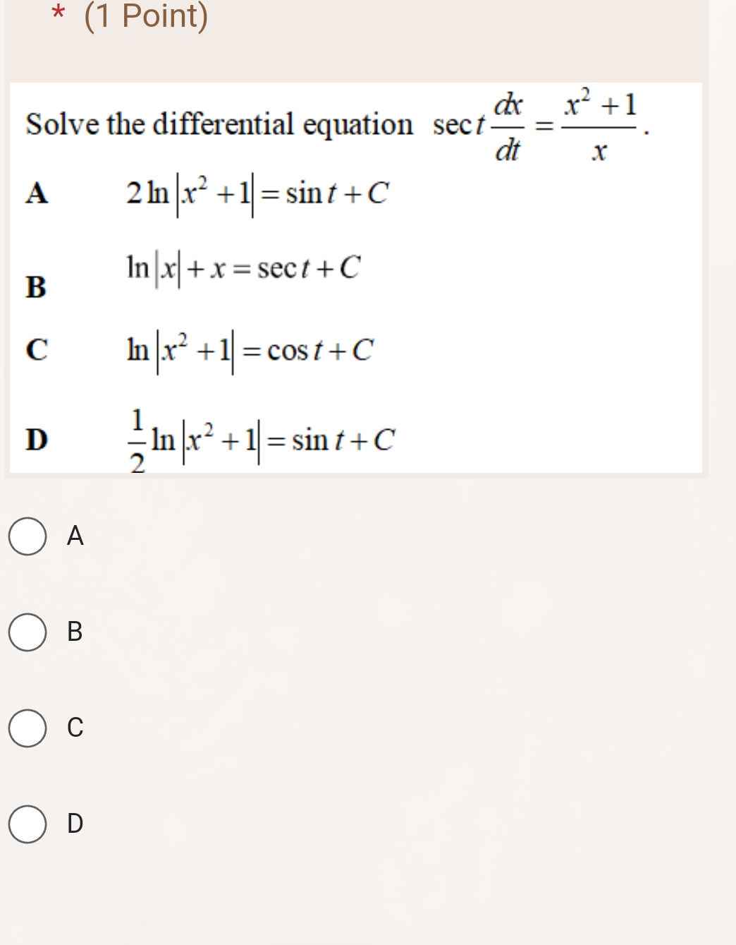 Solve the differential equation ${t} | StudyX