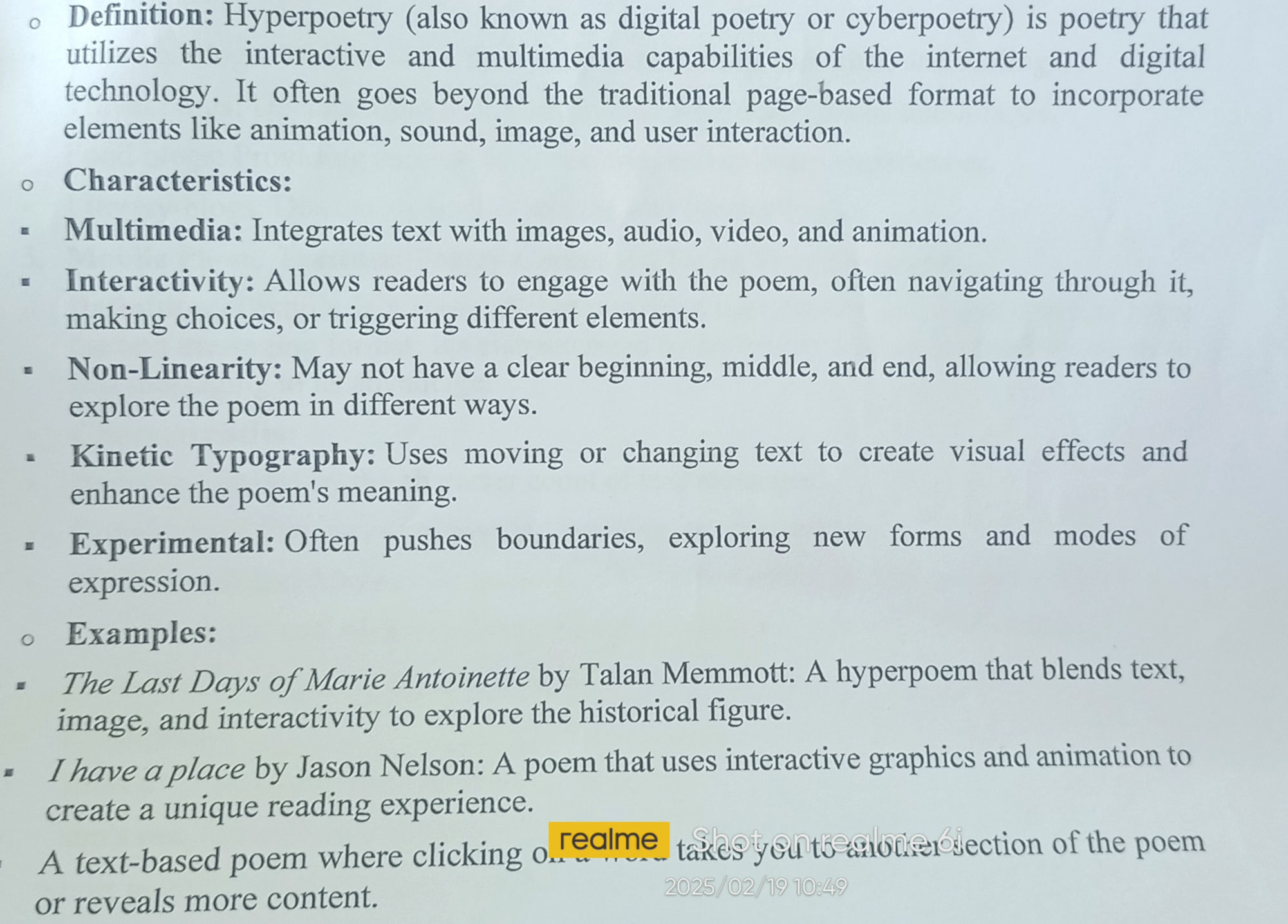 Definition Hyperpoetry (also known as | StudyX