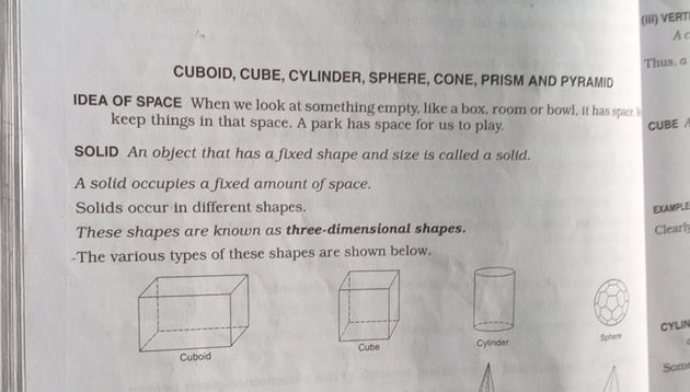 CUBOID CUBE CYLINDER SPHERE CONE PRISM AND | StudyX