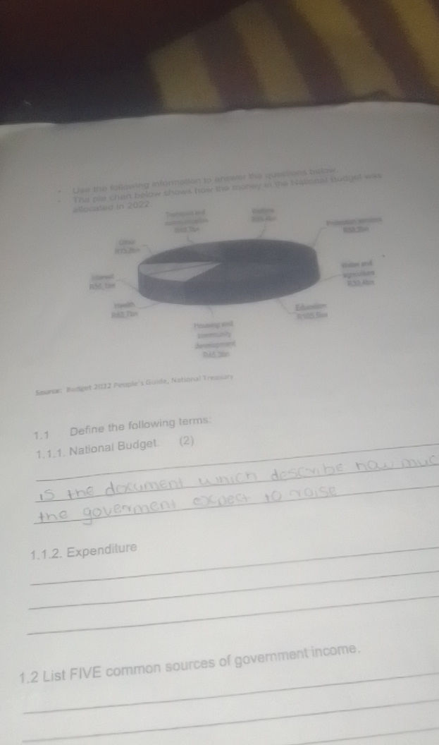 Use the following information to answer the | StudyX