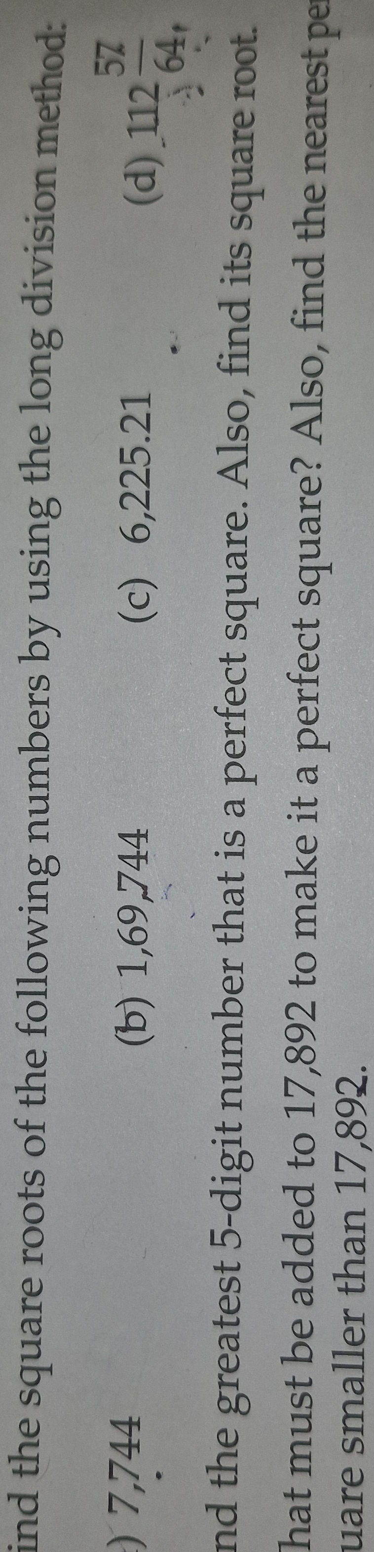 Find the square roots of the following | StudyX