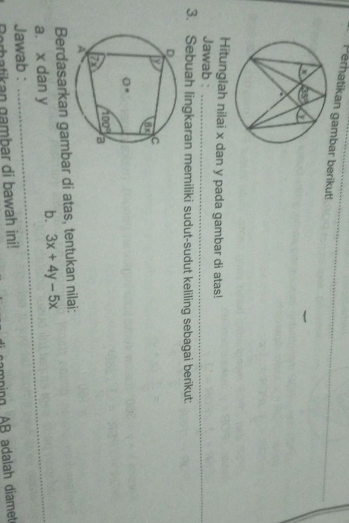 Perhatikan gambar berikut! Hitunglah nilai x | StudyX