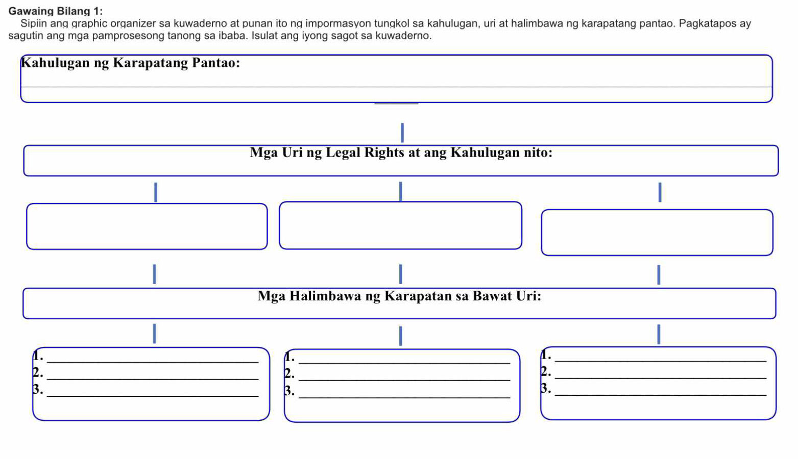Gawaing Bilang 1 Sipiin ang graphic | StudyX