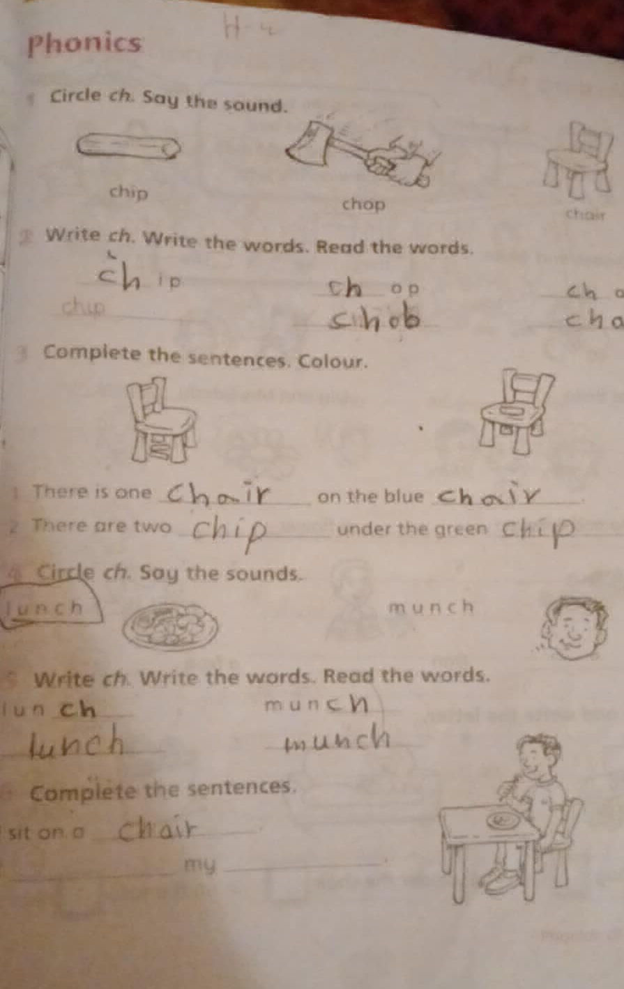 1 Circle ch Say the sound chip chop chair 2 | StudyX