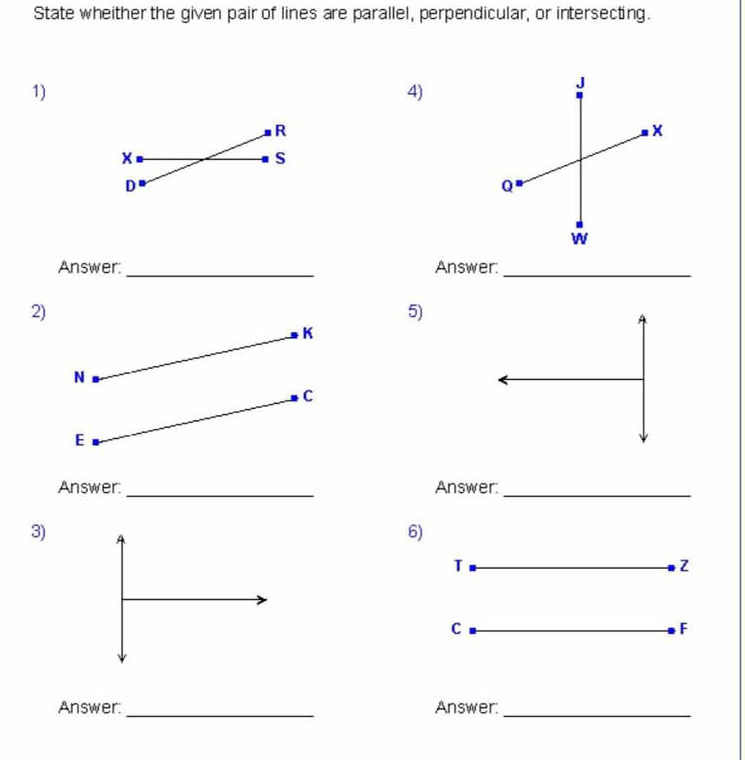 State whether the given pair of lines are | StudyX
