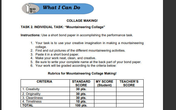 TASK 2 INDIVIDUAL TASK Mountaineering | StudyX