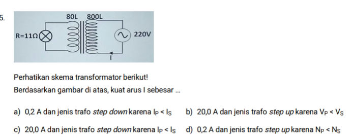 Perhatikan skema transformator berikut | StudyX