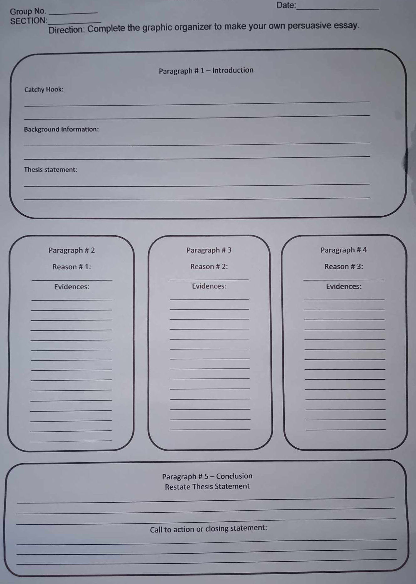 Direction Complete the graphic organizer to | StudyX