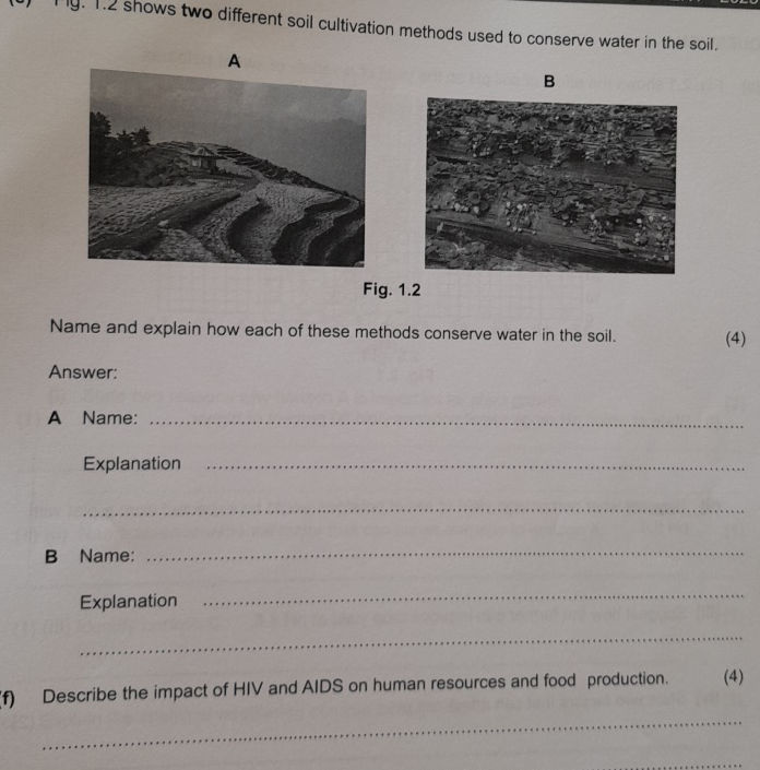 Fig 12 shows two different soil cultivation | StudyX