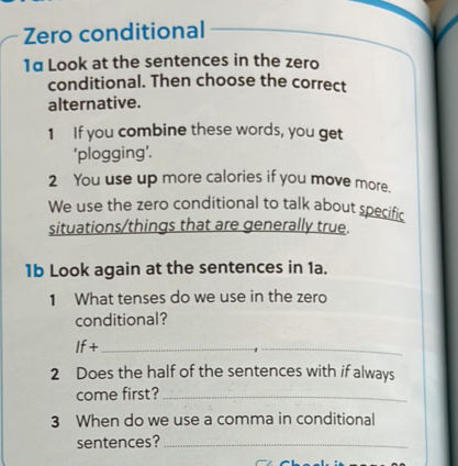 1a Look at the sentences in the zero | StudyX